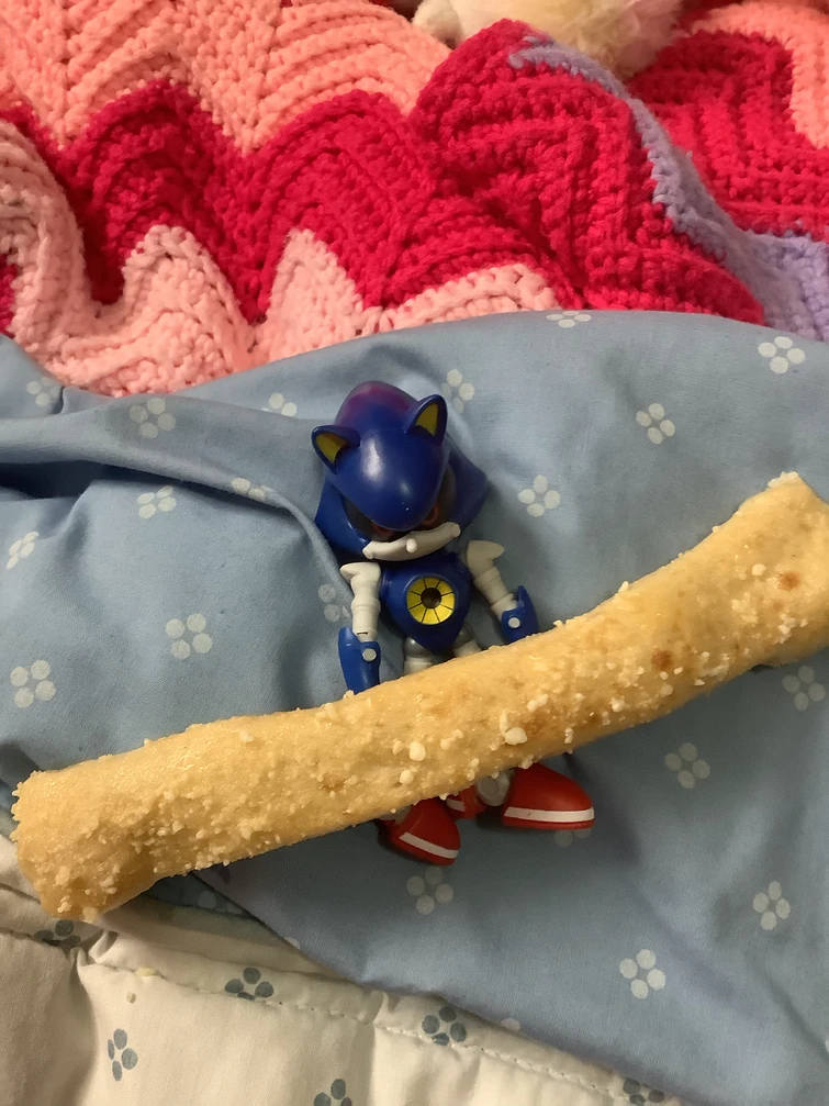 Metal sonic with my little Caesar’s breadsticks | Fandom