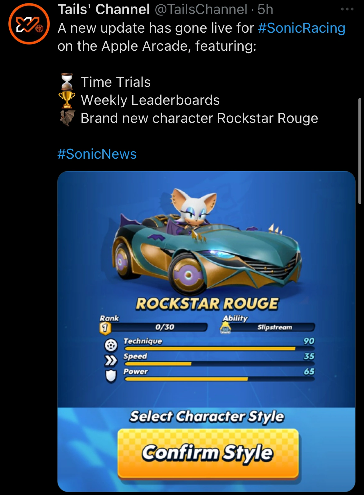 Rockstar Rouge in Sonic Racing | Fandom