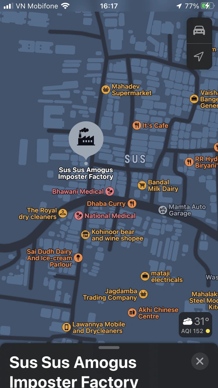 Did some 3 year old mark his house as a factory and names of SUS SUS ...