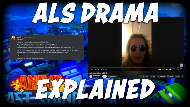 Current situation regarding blamspot being removed from als dev team | Fandom