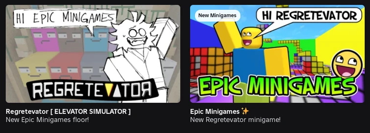 Epic minigames collab's with regretevator | Fandom