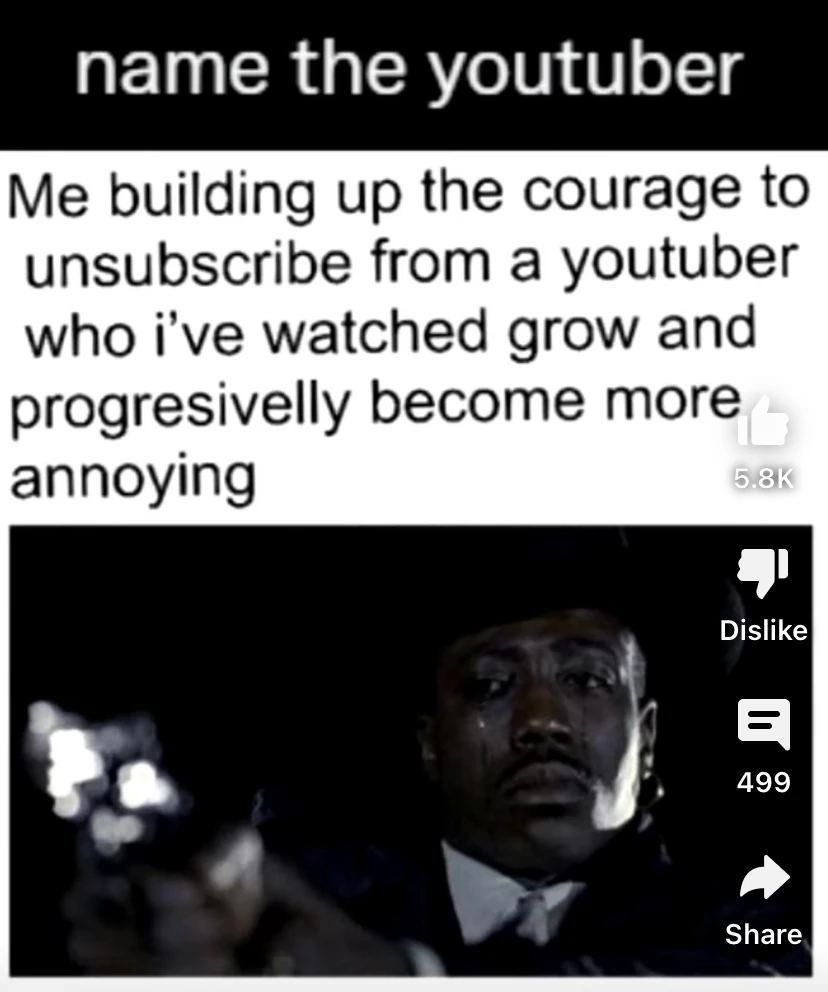 The YouTuber you unsubscribe from because they became more annoying ...