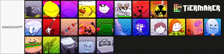 bfdi 700+ characters tier list update! | Fandom