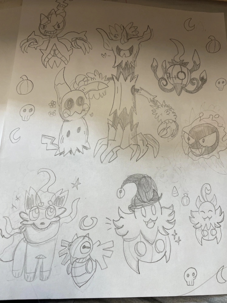 Some Ghost Type doodles for October! | Fandom