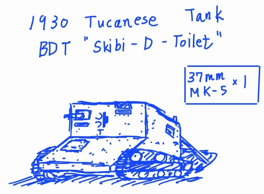 1930s Tucanese Light Tank : BDT " Skibi - D - Toilet" | Fandom