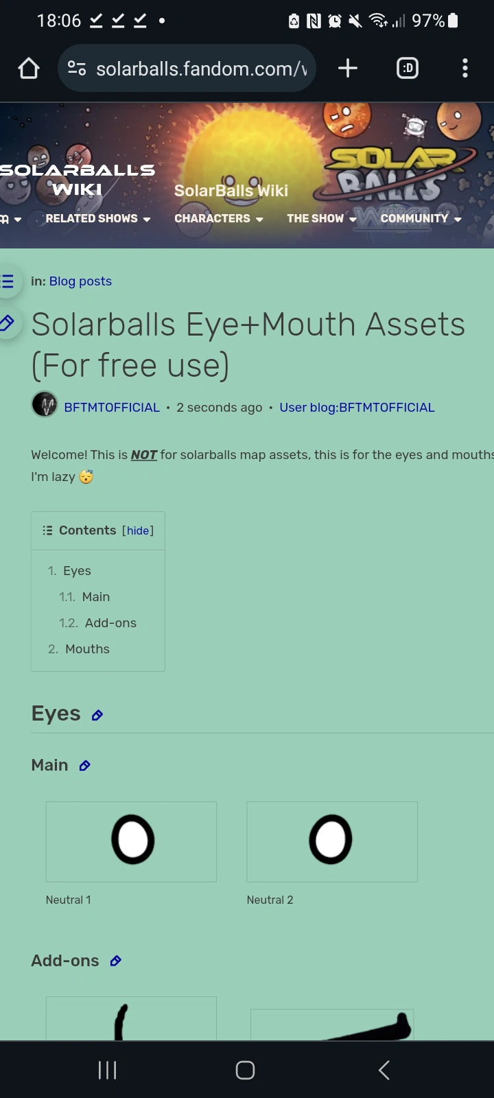 Solarballs eyes and mouth assets are HERE! | Fandom