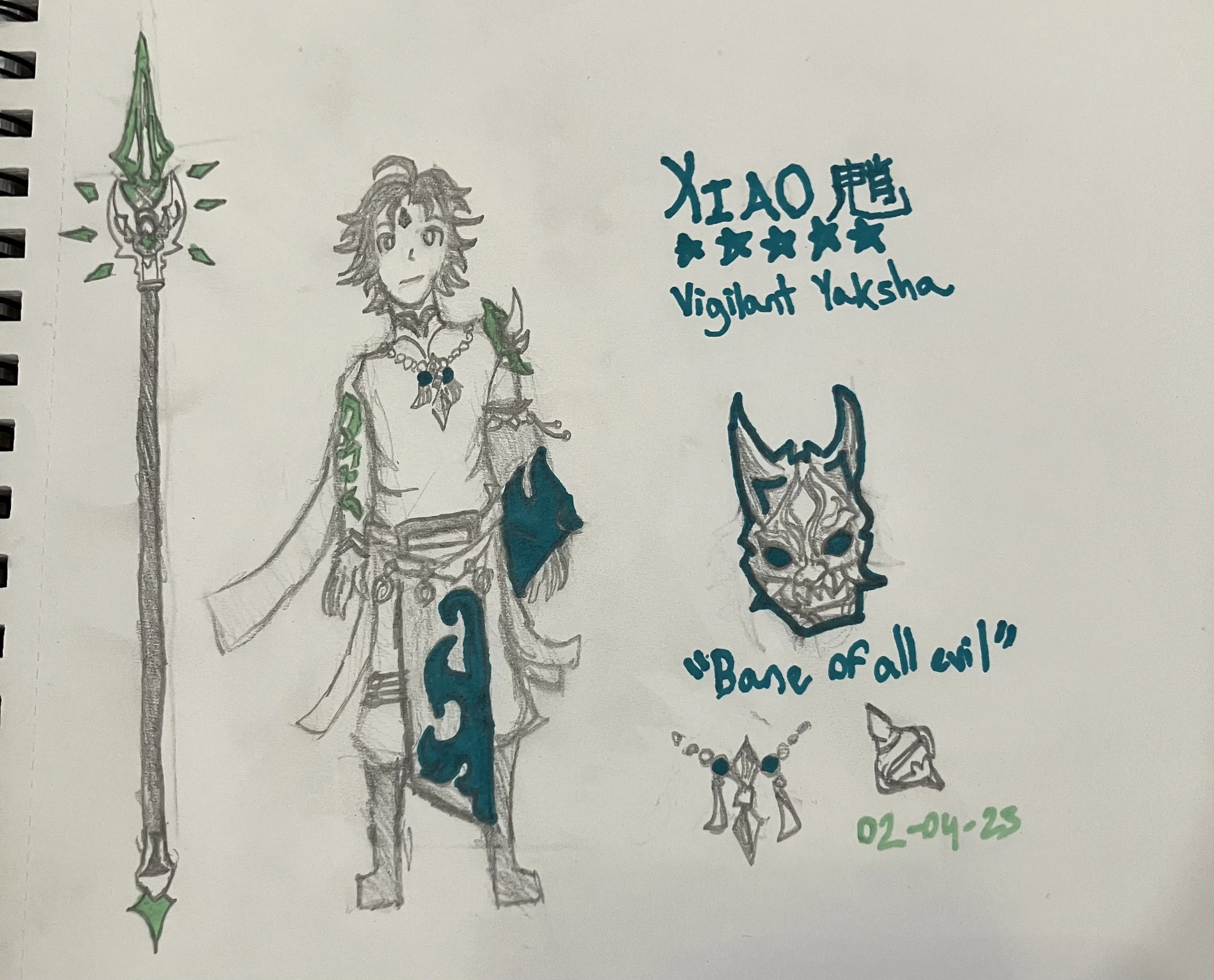 Xiao sketchbook page/ref thing? | Fandom