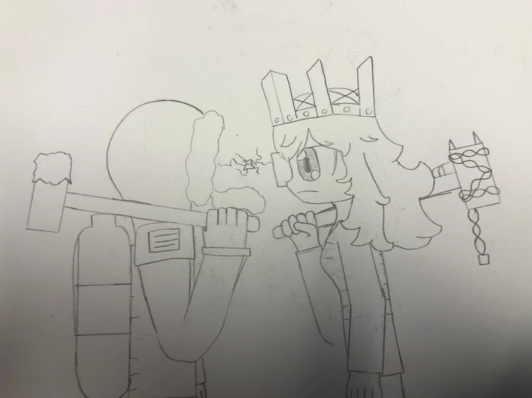 Got bored, so i drew Sledger and Sledge Queen | Fandom
