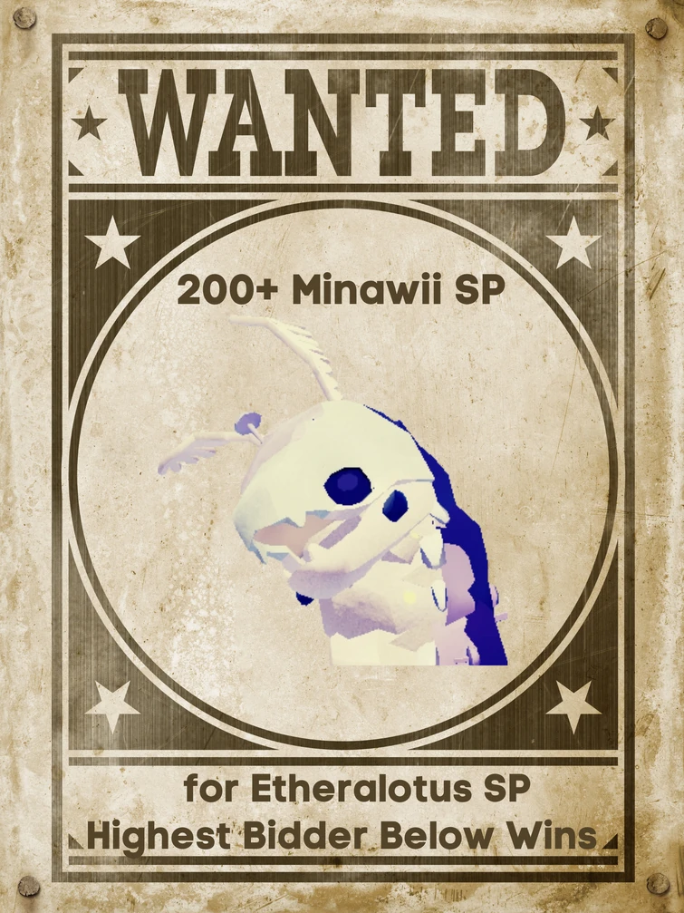 Etheralotus SP Auction - Below - Minawii SP ONLY - Ends in 1 day | Fandom