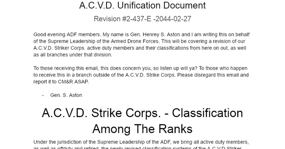 little bit of ACVD lore lol, they comin back | Fandom