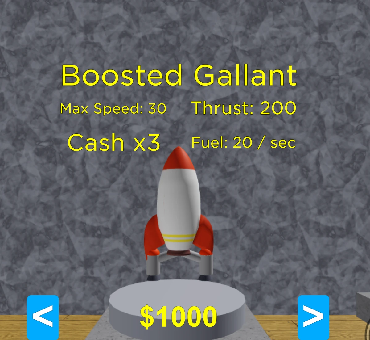 Boosted Gallant | 3-2-1 Blast Off Simulator Wiki | Fandom