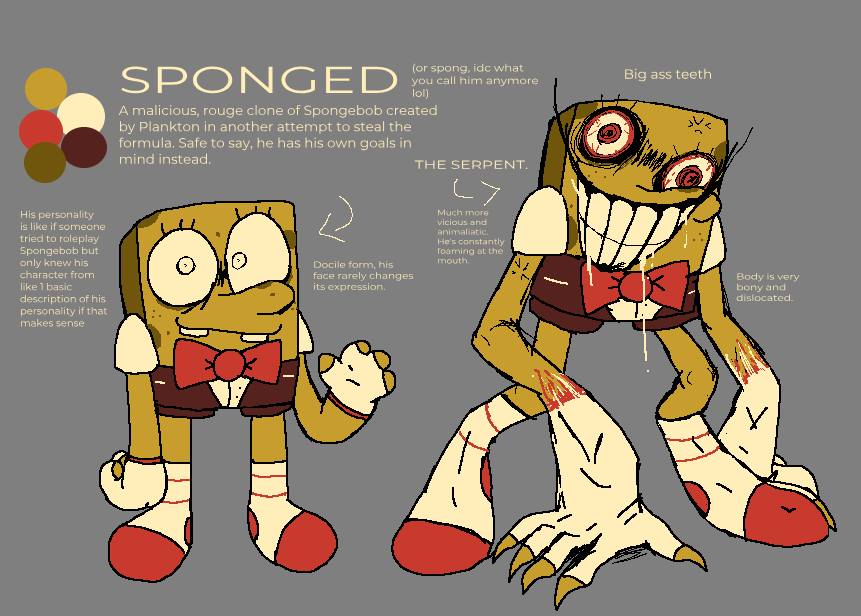 sponged/spong's new canon design! hurray! | Fandom