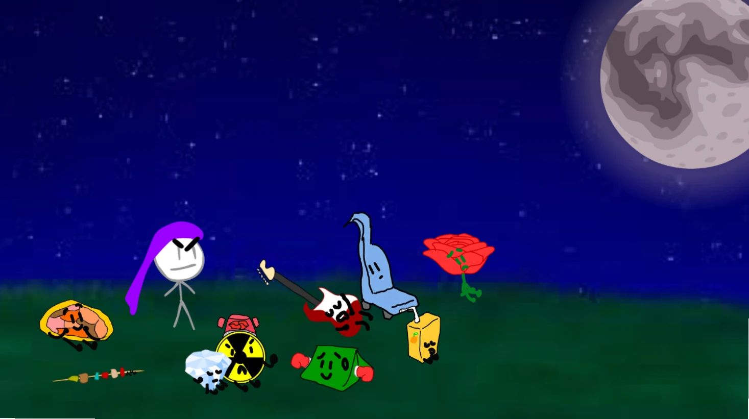 Bfdi Mini Again contestants looking at the moon because why not | Fandom