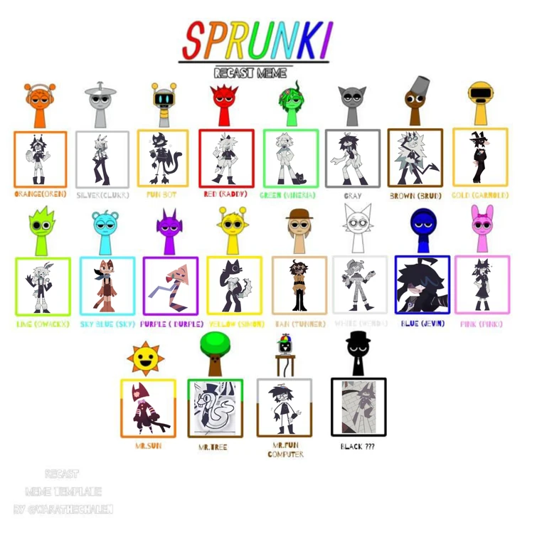 Sprunki cast meme | Fandom