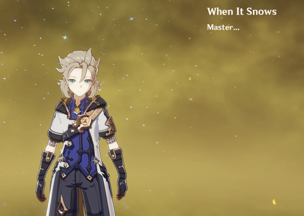 Why does albedo say “master” when it snows | Fandom