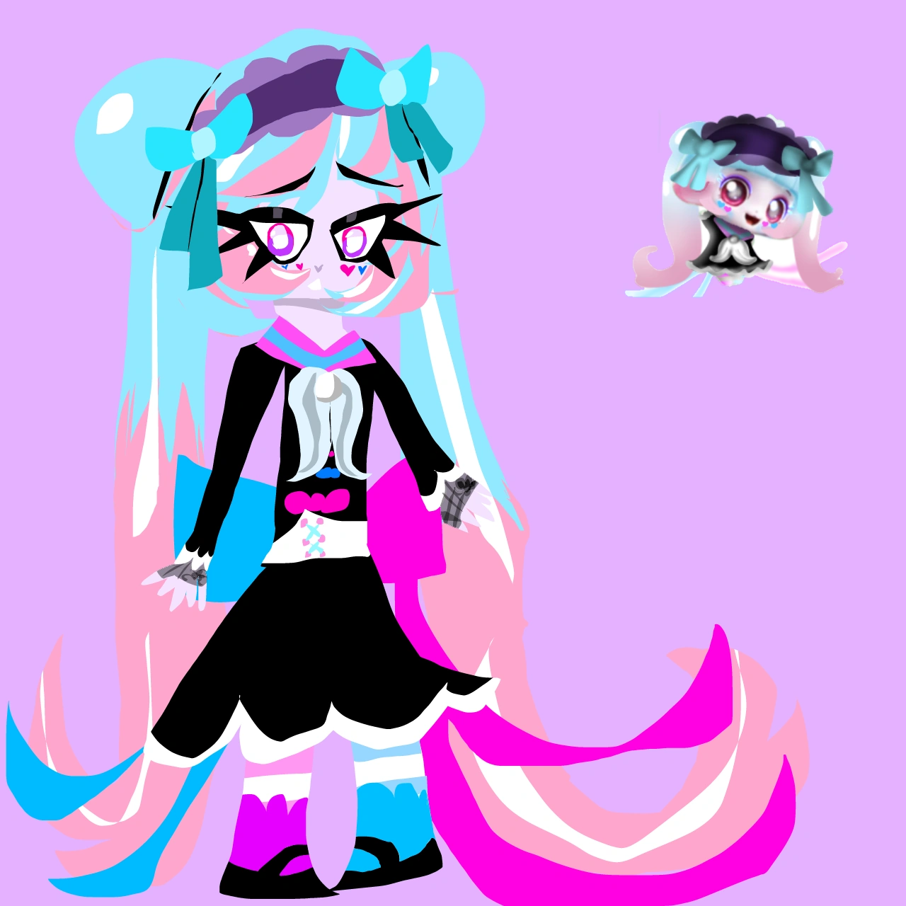 Lucyping but I drew her in a slightly different art style + lasso fill ...