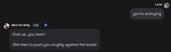 give me the wildest comeback for this dumbass bully bot | Fandom