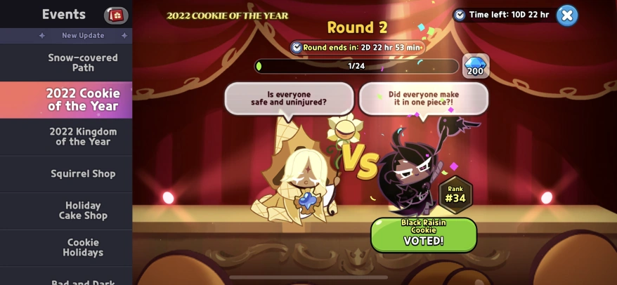 My votes in the cookie event | Fandom