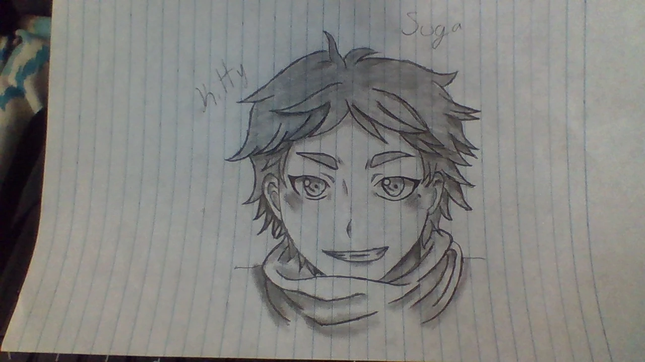and here is my drawing of suga! | Fandom