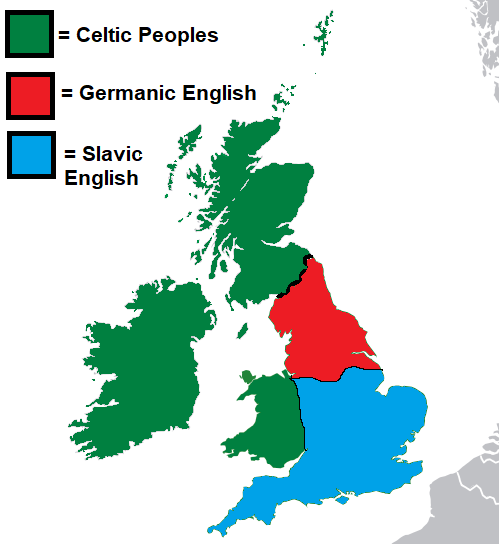 Ethnic map of the British Isles after Independence from the Russian ...