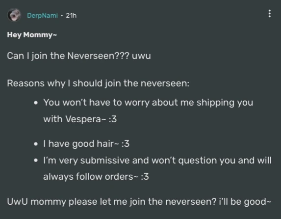 comment and I will simp for you | Fandom