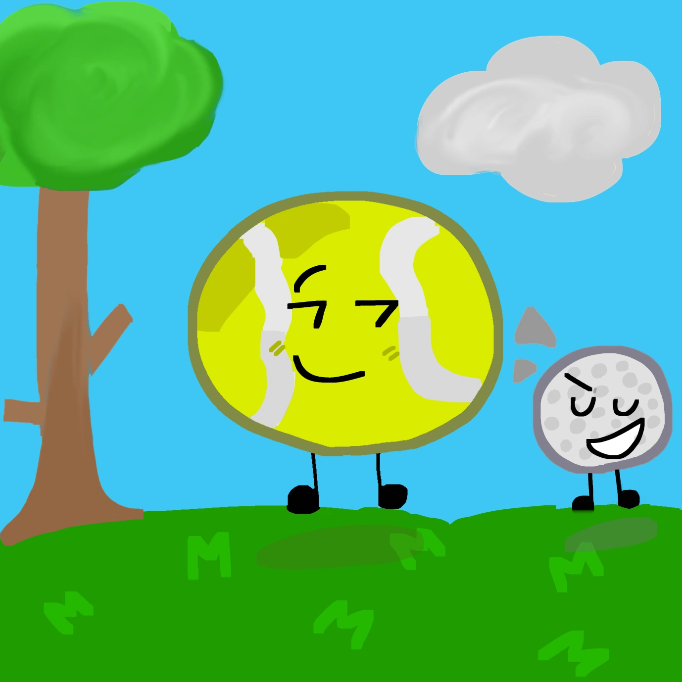 the sky is falling girl, let’s try to catch it | tengolf art | Fandom