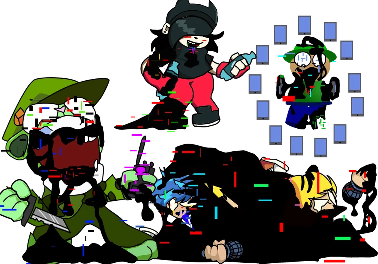 Some FNF Characters i made if they were glitched | Fandom