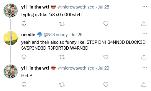 typing quirk talk | Fandom