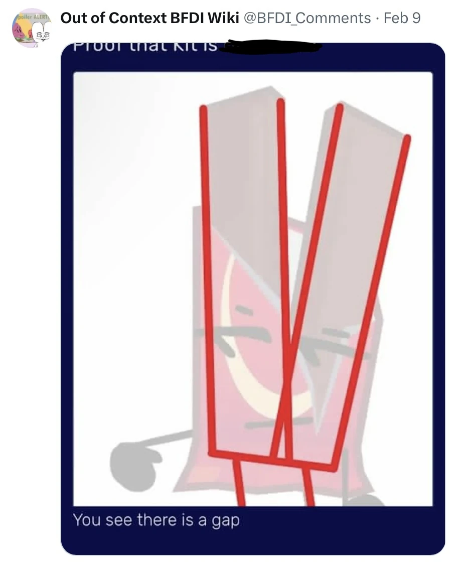 The OOC BFDI Wiki Twitter Account Not Knowing That This Post Was Satire ...