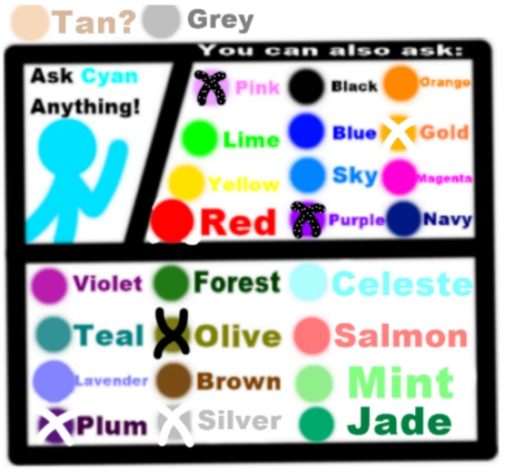 Ask Cyan [or any other color] Anything! [current character list] | Fandom