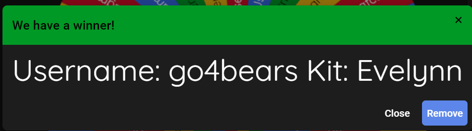 results of giveaway | Fandom