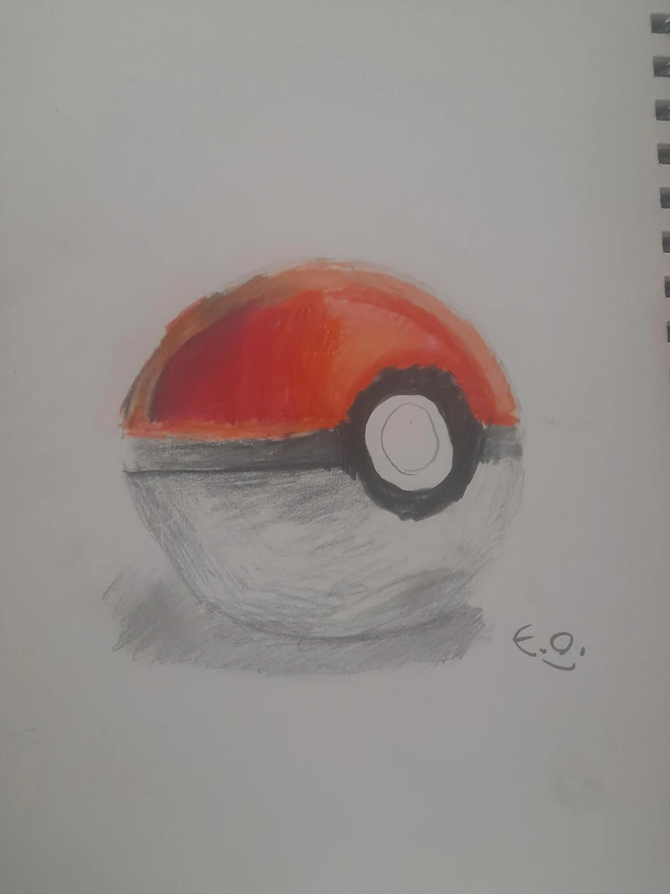My simple traditional drawing of a Poké ball | Fandom