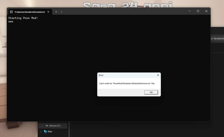 can't write to "posemod/modules/DetectedVersion.ini | Fandom