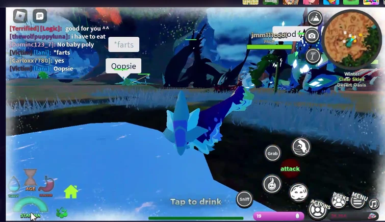 show me the goofiest screenshots of creatures with goofy chatbox ...
