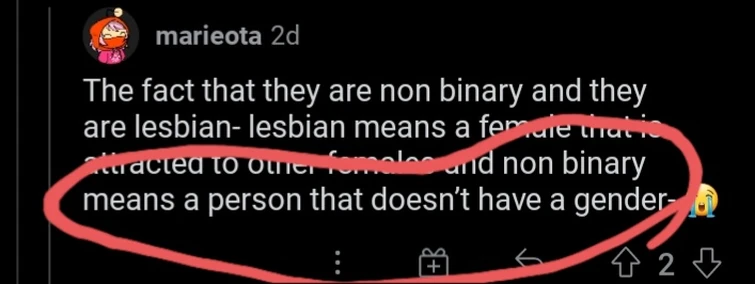 why are 50% of people that i see mentioning about non-binary like this, is it a joke on the ...