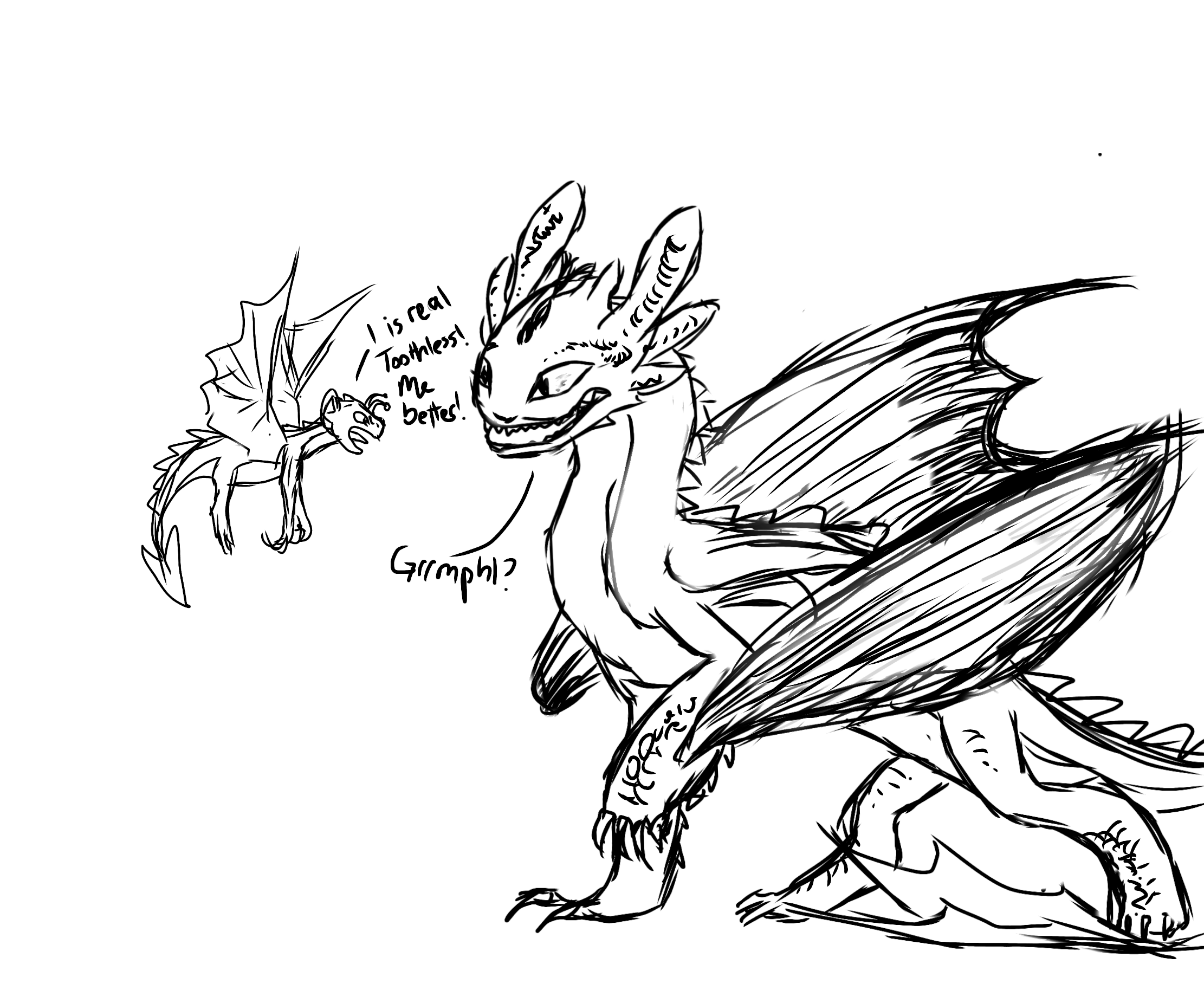 Toothless Outline