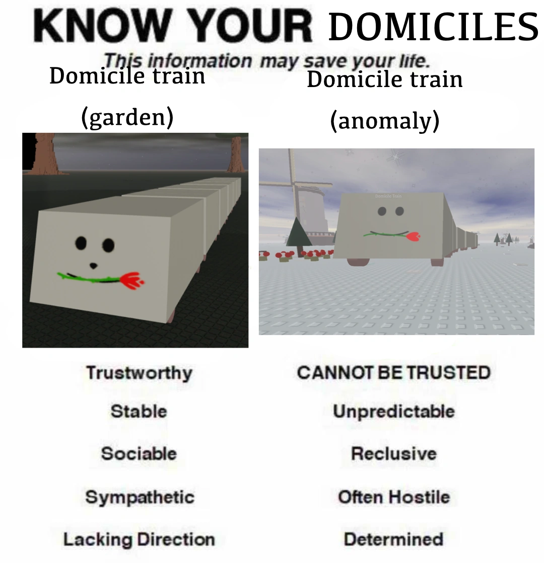 Made this bc of the dream game and grapefruit anomaly domicile trains ...