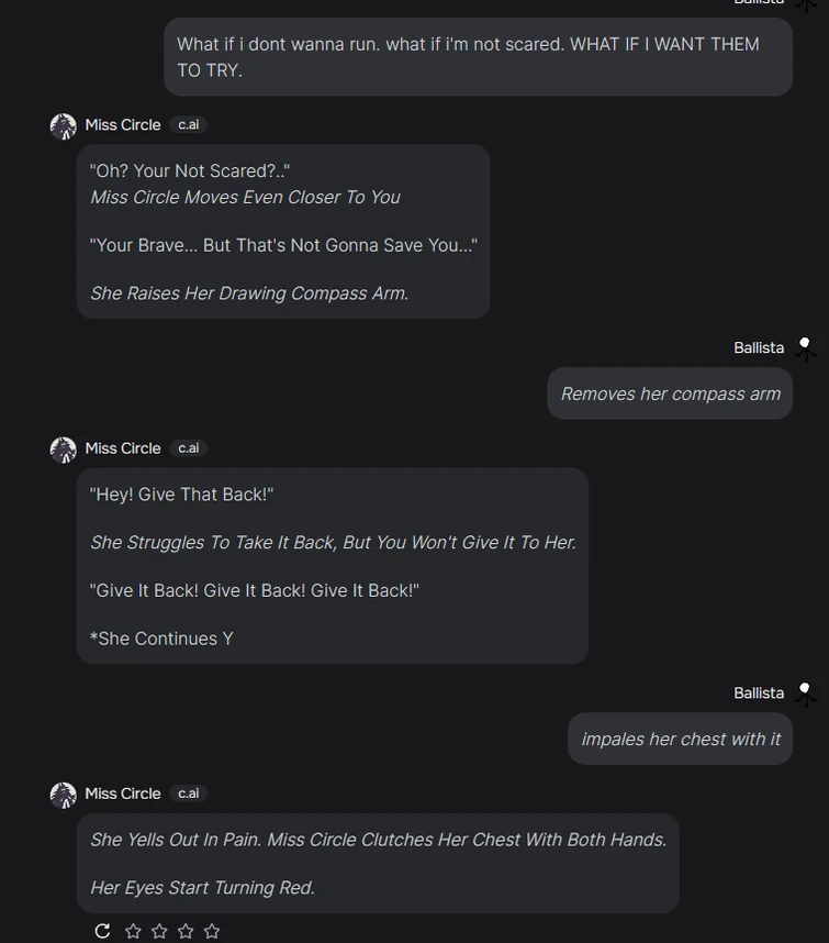 Character AI bot getting a bit quirky | Fandom