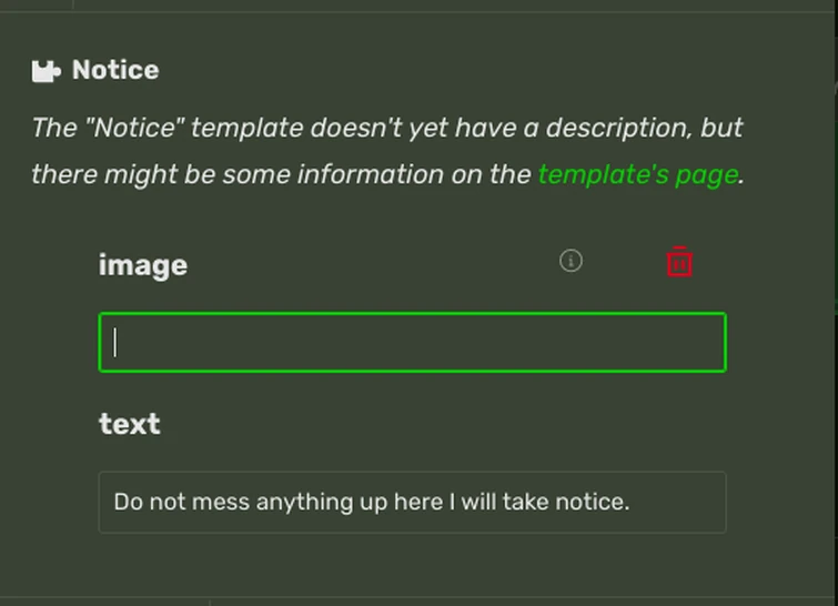 How do I add images for 'Notice' templates? | Fandom