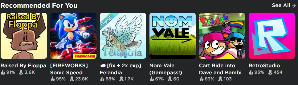 roblox why did you suggest me to play a nomgame on my main account | Fandom