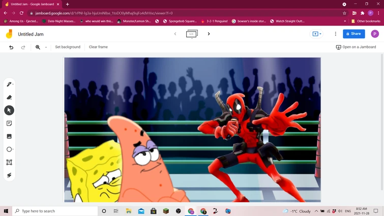 I hope Spongebob appears as a singer for Patrick Patrick vs Deadpool ...