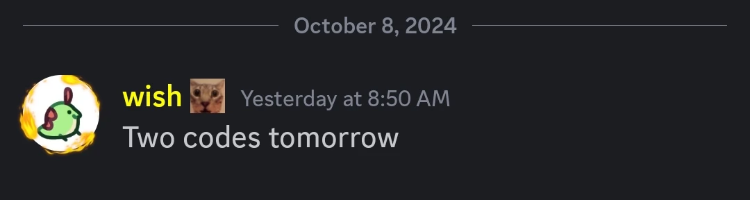 It's Tomorrow, Wish... Two Codes, Now! | Fandom