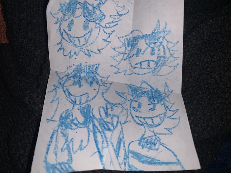 Drew stuff with my sister’s crayon | Fandom