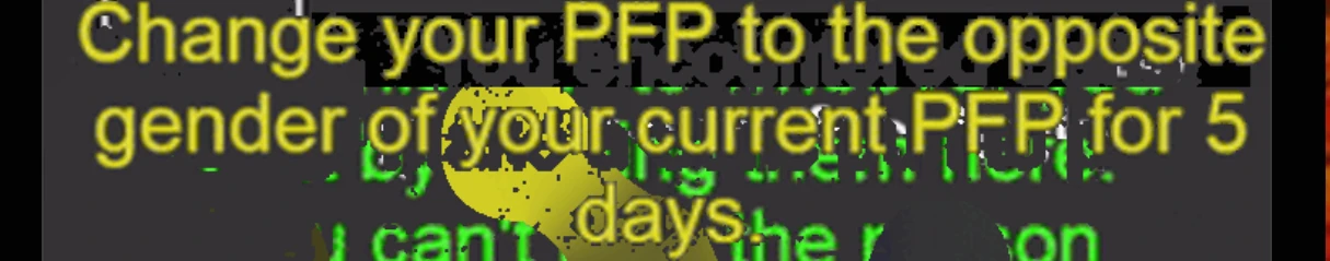 Are you serious right now? ok fine first one to put a female pfp here ...