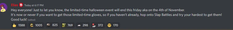 The Halloween event ends on November 4th. | Fandom