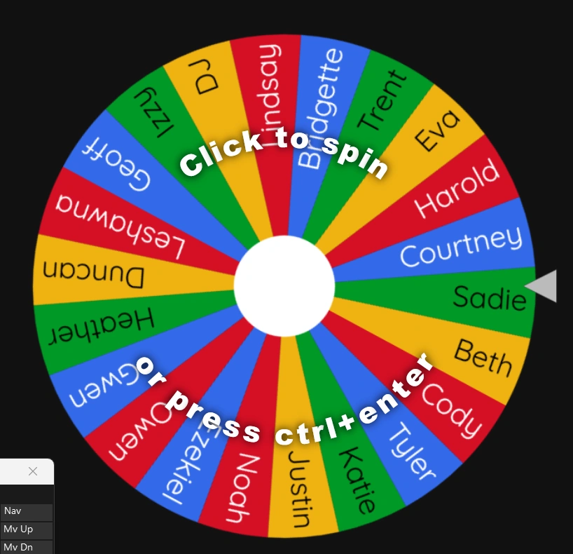 I spin this wheel and you have to redo the TDI elim order /w character ...