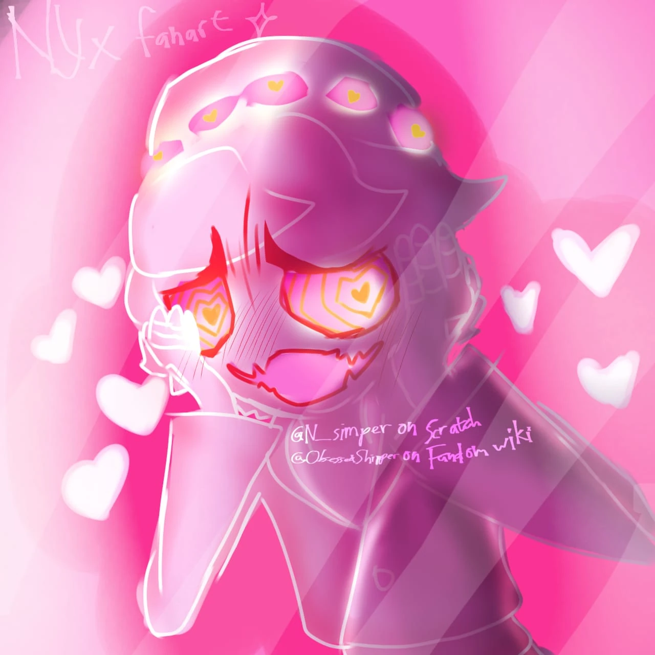 Nyx fanart (Not my OC. just a character from MD Panic AU and it went popular) + Note | Fandom