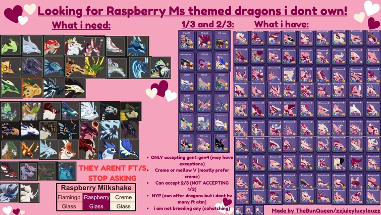 🤍🌸Lf raspberry milkshake themed dragons i dont own!🌸🤍 | Fandom