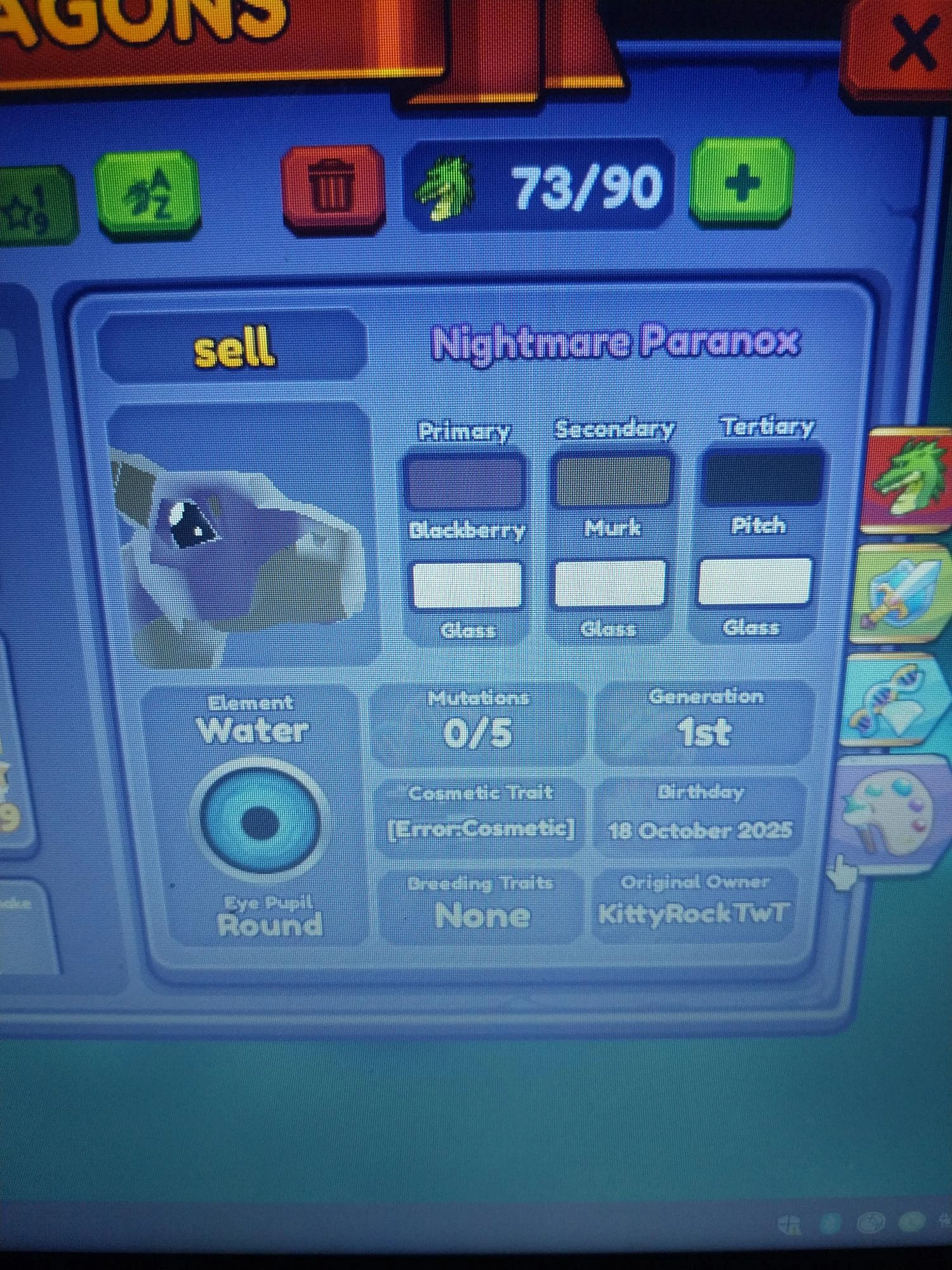 Selling Error Cosmatice Nightmare Paranox! | Fandom