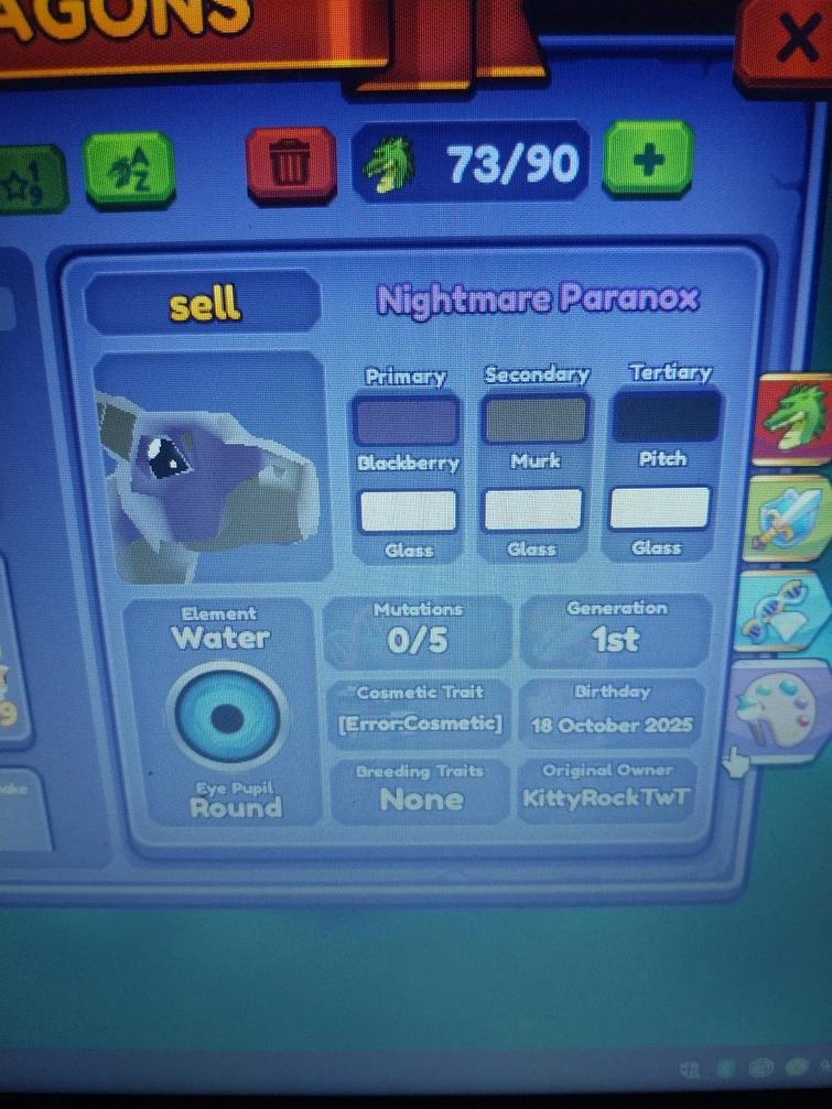 Selling Error Cosmatice Nightmare Paranox! | Fandom